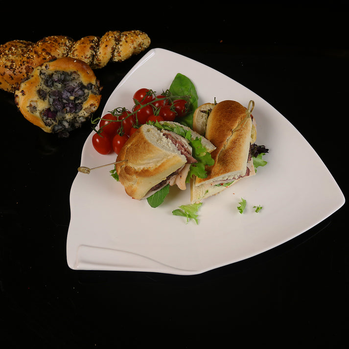 Triangle Fine Bone China Dinner Plates Set of 4 | Asian Dinnerware ...